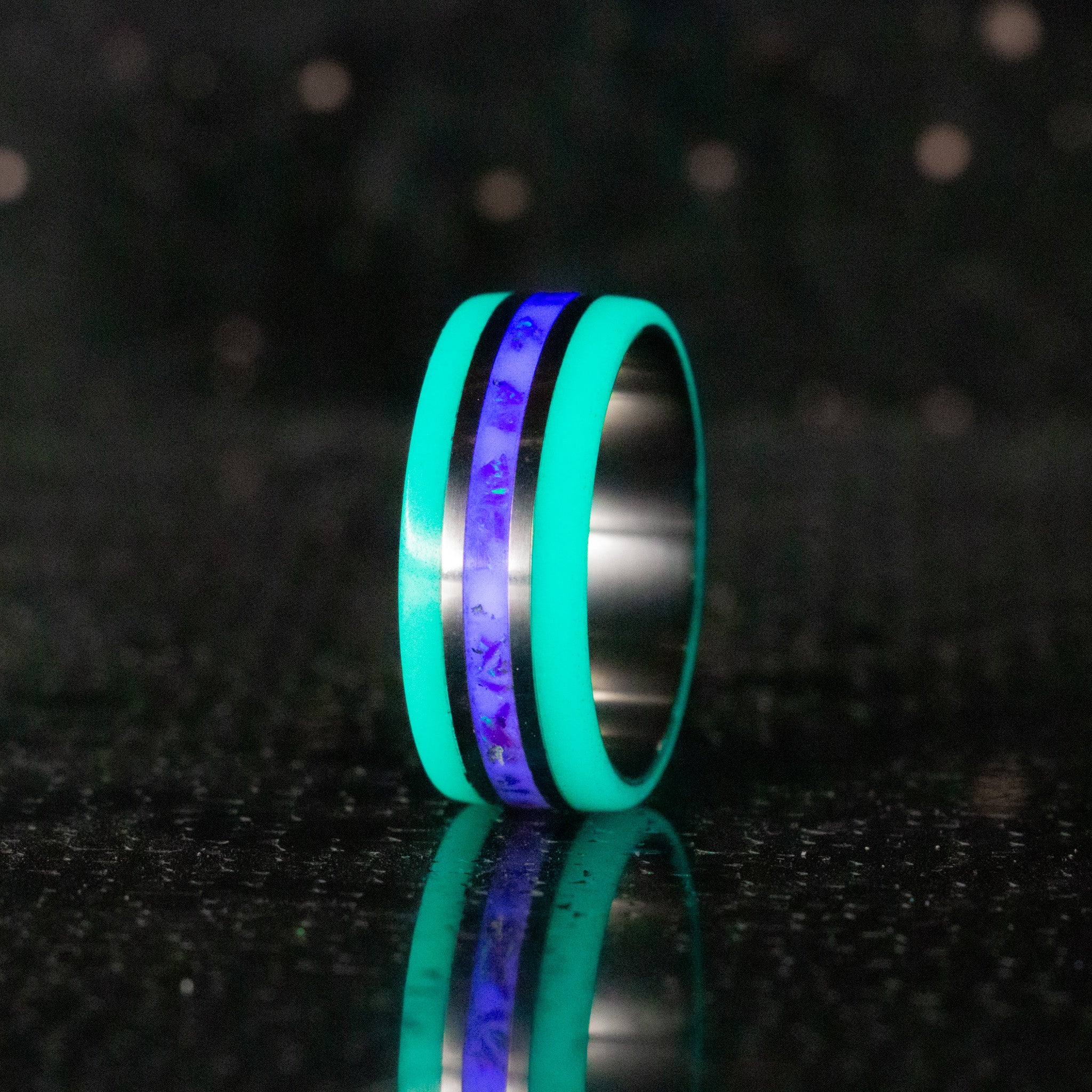 Titanium Oracle Opal Ultimate - Aqua Indigo - 8mm – Runerefinery Titanium Oracle Opal Ultimate - Aqua Indigo - 8mm – Runerefinery
