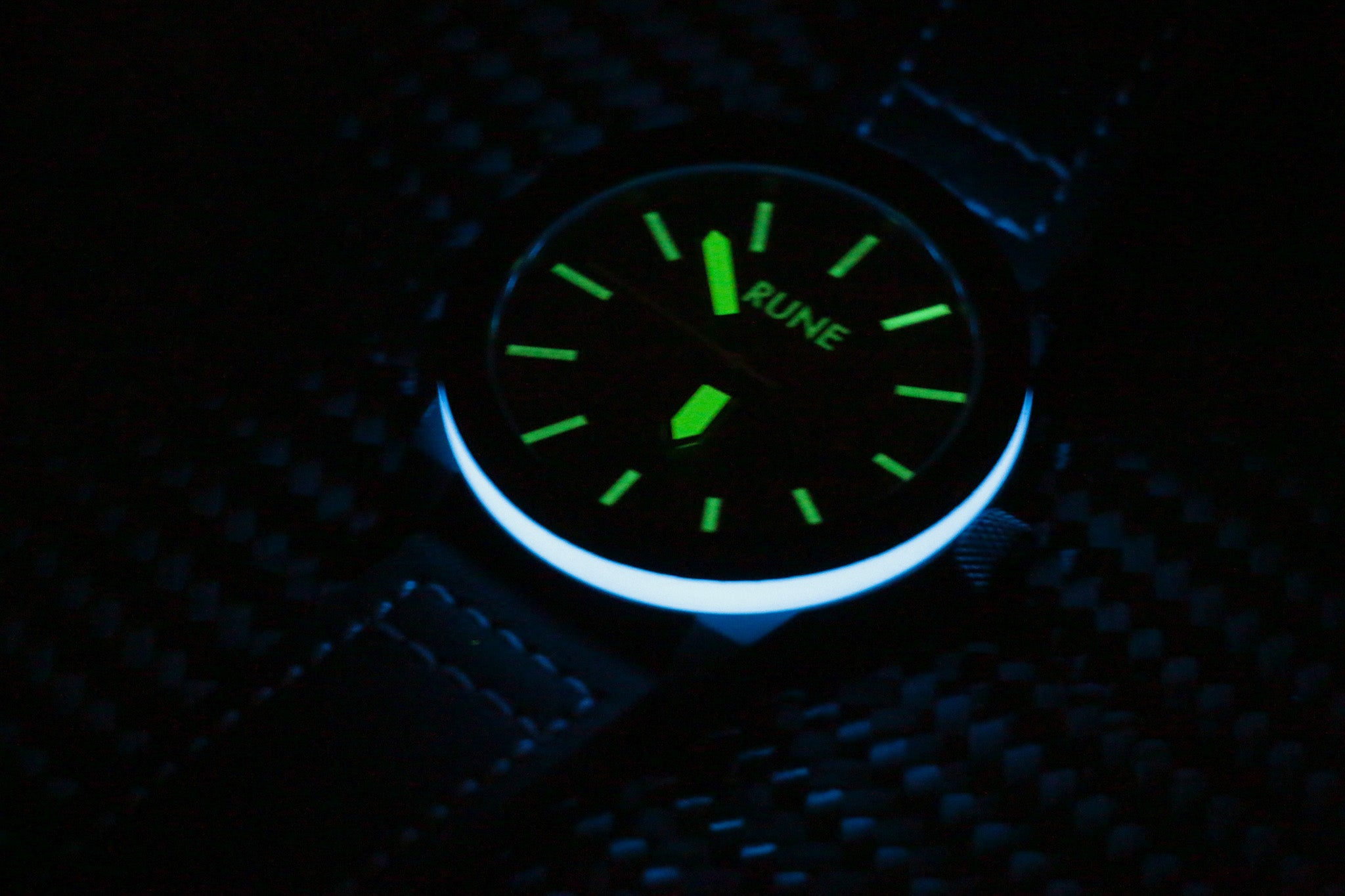 Cobalt Blue Automatic Rune Carbon Fiber Watch V2 - Last One – Runerefinery