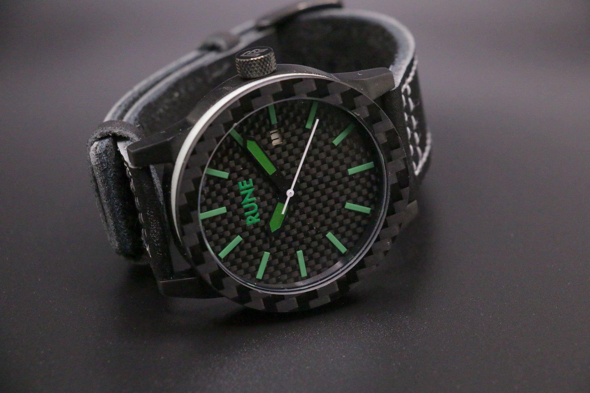 Cobalt Blue Automatic Rune Carbon Fiber Watch V2 - Last One – Runerefinery